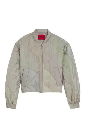 Hugo HUGO Water-Repellent Quilted Jacket Grey