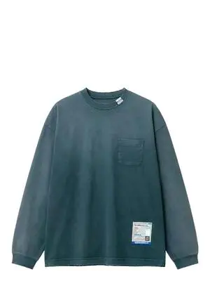 Mihara Yasuhiro Sun-faded Like Distressed Long-sleeve T-shirt - Green