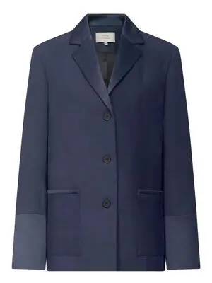 Loulou De Saison Rae Button-fastening Patch-pocket Blazer - Blue