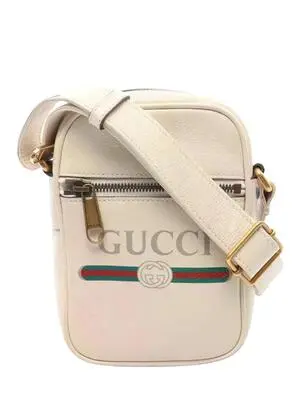 GUCCI Gucci Leather Web Detail Shoulder Bag