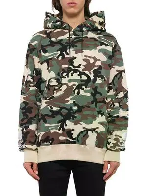 MASTERMIND WORLD Camouflage Print Logo Embroidered Hoodie - Green