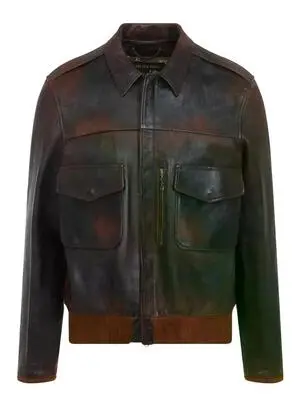 GOLDEN GOOSE Golden Goose Flap-Pockets Leather Jacket