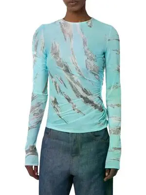 MOSCHINO MOSCHINO Archive Clouds Tulle Top