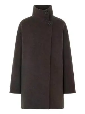 THE DYNAMIS STUDIO Amsterdam Asymmetric Button-up Coat - Brown