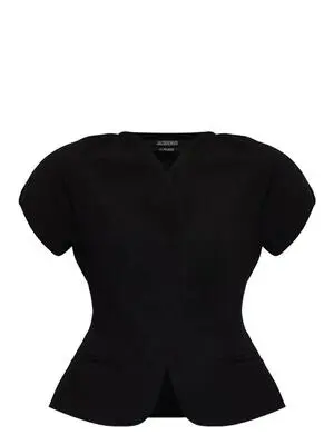 JACQUEMUS Jacquemus Short Sleeved Peplum Blazer