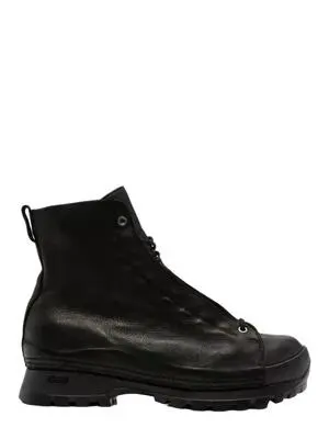 GUIDI Guidi Black Leather Lace-Up Hiking Boots