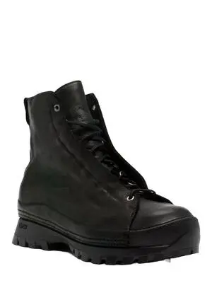 Guidi Leather Lace-up Hiking Boots - Black