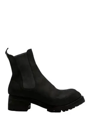 Guidi Chelsea Boots With Chunky Rubber Lug Sole - Black