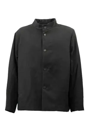 BERGFABEL Albert Mandarin-collar Button-up Jacket - Black