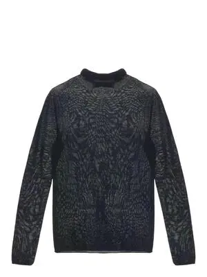 Carven Sheer Merino Turtleneck Sweater - Black