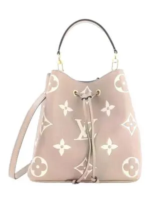 LOUIS VUITTON Bicolor Monogram Empreinte Giant Mm Bucket Bag - Neutrals