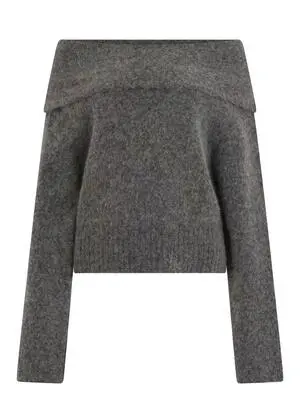 Giuseppe Di Morabito Off-shoulder Knitted Sweater - Grey