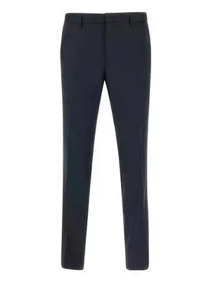 BOSS Extra-slim-fit Virgin Wool Serge Trousers - Blue