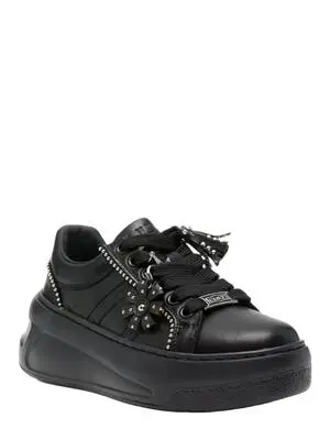 CULT Nirvana Stud-embellished Leather Sneakers - Black