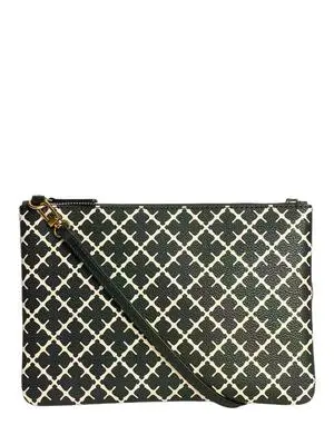 BY MALENE BIRGER Geometric Pattern Clutch Bag - Black
