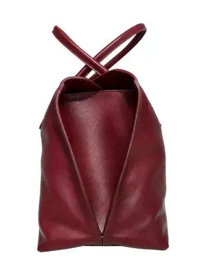 IACUCCI Logo-debossed Leather Tote Bag - Red