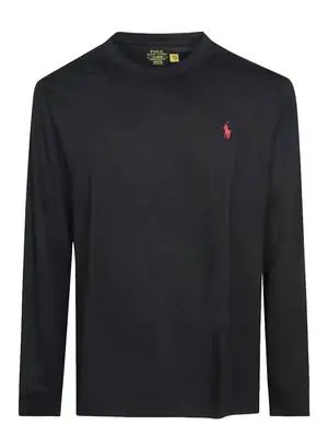 Polo Ralph Lauren Logo-embroidered Long-sleeve T-shirt - Black