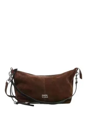Bimba Y Lola Medium Suede Crossbody Bag - Brown