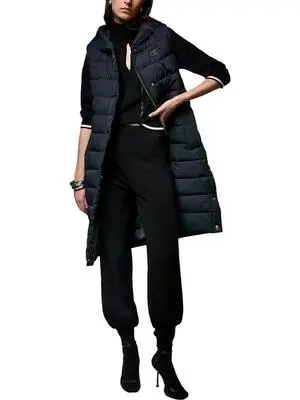 Liu Jo Long Quilted Gilet - Black