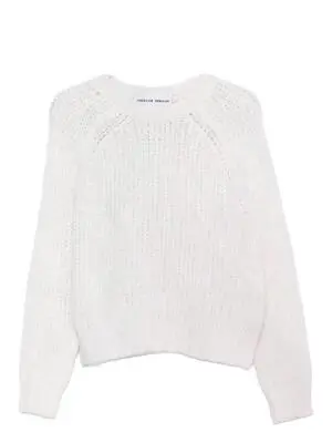 EMERSON RENALDI Open-knit Raglan-sleeve Sweater - White