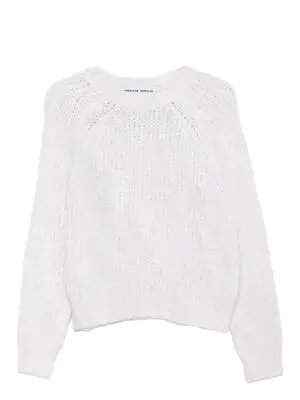 EMERSON RENALDI Open-knit Raglan-sleeve Sweater - White