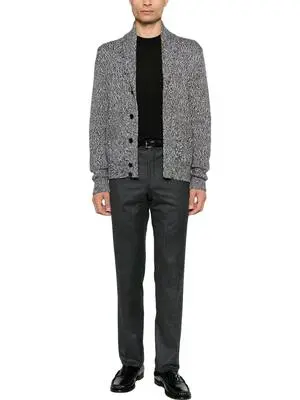 Brioni Shawl-collar Cardigan - Grey