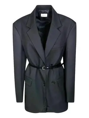 P.a.r.o.s.h Belted Double-breasted Blazer - Black