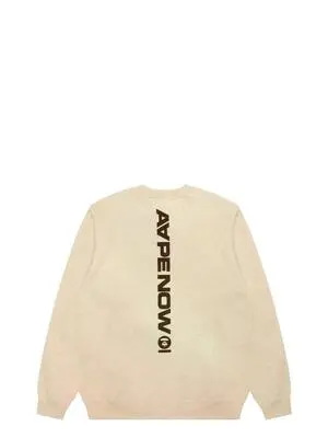 AAPE BY *A BATHING APE Logo Patch Crewneck Sweatshirt - Neutrals