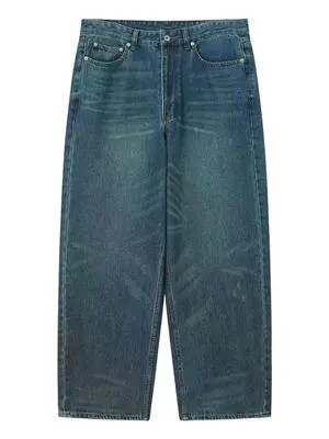 FINGERCROXX Loose-fit Faded Effect Jeans - Blue