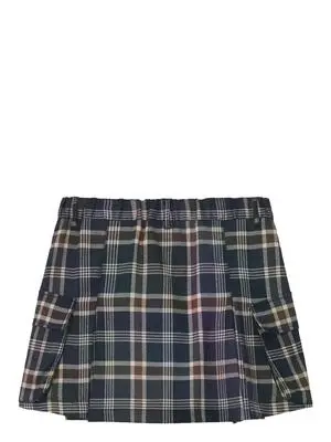 CHOCOOLATE Checked Cargo Mini Skirt - Blue