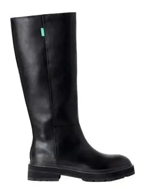 BENETTON Knee-high Chunky Sole Boots - Black