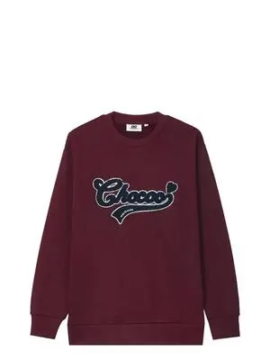 CHOCOOLATE Logo Patch Cotton Sweatshirt - Red