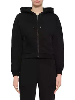 Kenzo Logo Embroidered Zip-up Hoodie - Black