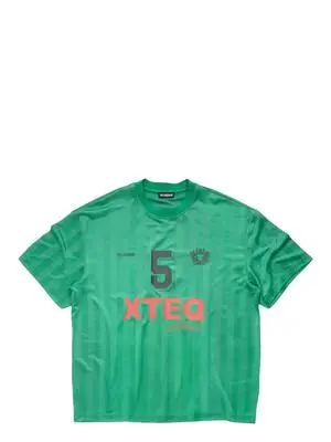 HAN KJØBENHAVN Stripe-print Logo-print T-shirt - Green