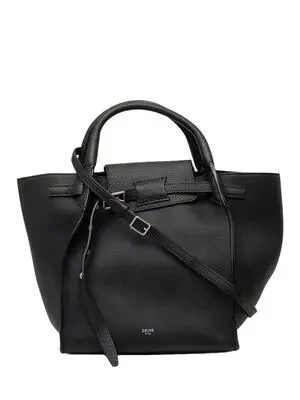 Celine Supple Grained Calfskin Satchel Bag - Black