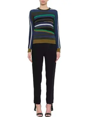 Kenzo Striped Crew-neck Sweater - Blue