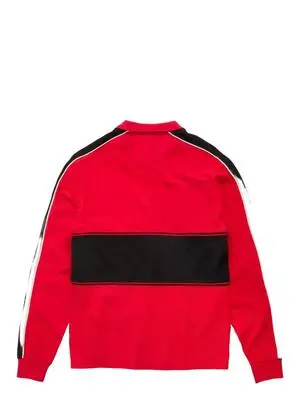HAN KJØBENHAVN Logo-print Panelled Polo Shirt - Red