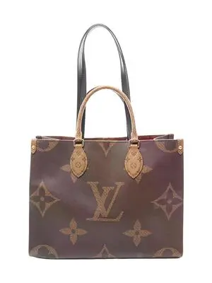 LOUIS VUITTON Monogram Reverse Giant Onthego Mm Satchel - Brown