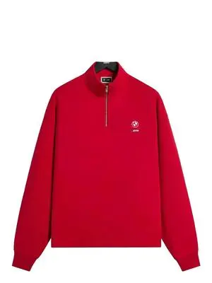 Kith Bmw Nelson Quarter-zip Sweater - Red