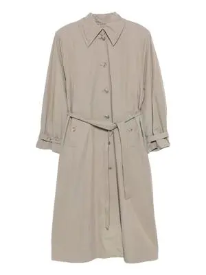 Magda Butrym Belted Storm Flap Coat - Neutrals