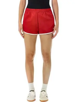 Adidas Side-stripe Shorts With Embroidered Trefoil Logo - Red