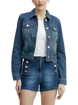 MORGAN Morgan Button-Up Denim Jacket