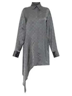 Off-White Monogram Asymmetric Hem Dress - Grey