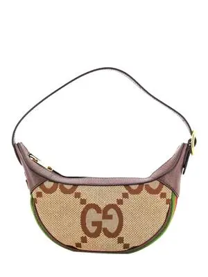 Gucci Ophidia Jumbo Gg Canvas Mini Hobo Bag - Brown