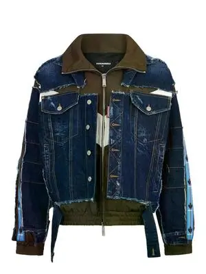 Dsquared2 Aviator Hybrid Zip-up Cotton Track Jacket - Blue