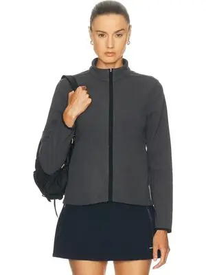 Literary Sport Lucille Fleece Zip-up Jacket - Dark Grey