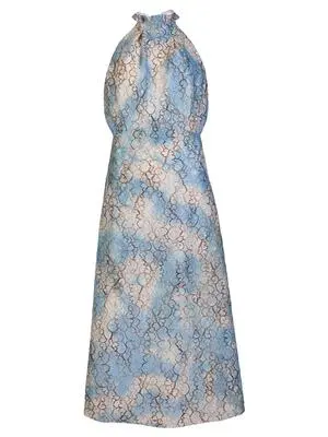 NUMBAT Numbat Orla Sky Maxi Dress With Gold Sequins And Metallic Trims