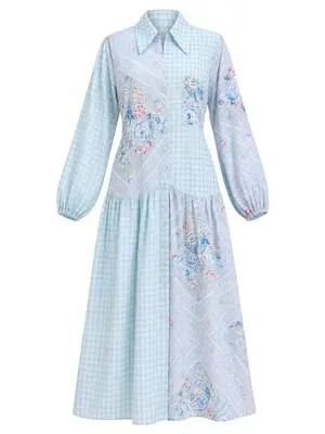 PALM COLLECTIVE Tulonne Maxi Dress - Blue