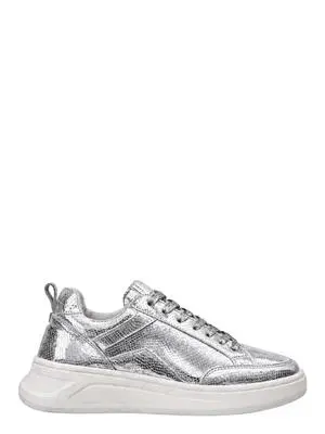 ATHENARA BY MARCELA HERNANDEZ Praga" Metallic Leather Sneakers - Silver