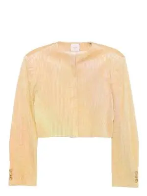 ALYSI ALYSI Corduroy Cropped Jacket Neutrals
